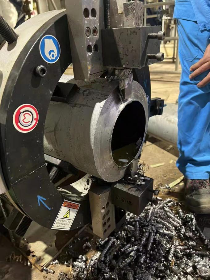 Wellnit Split Frame Clamshell Cold Cutting and Bevelling machine