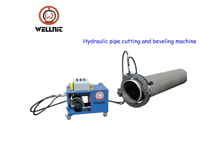 High Efficiency Hydraulic Pipe Cutting And Beveling Machine Stable Clamping